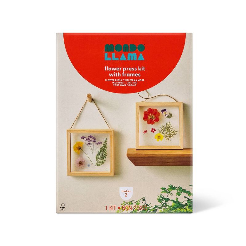 Floral Press with Frame Wood Craft Kit - Mondo Llama™: Flower Drying ...