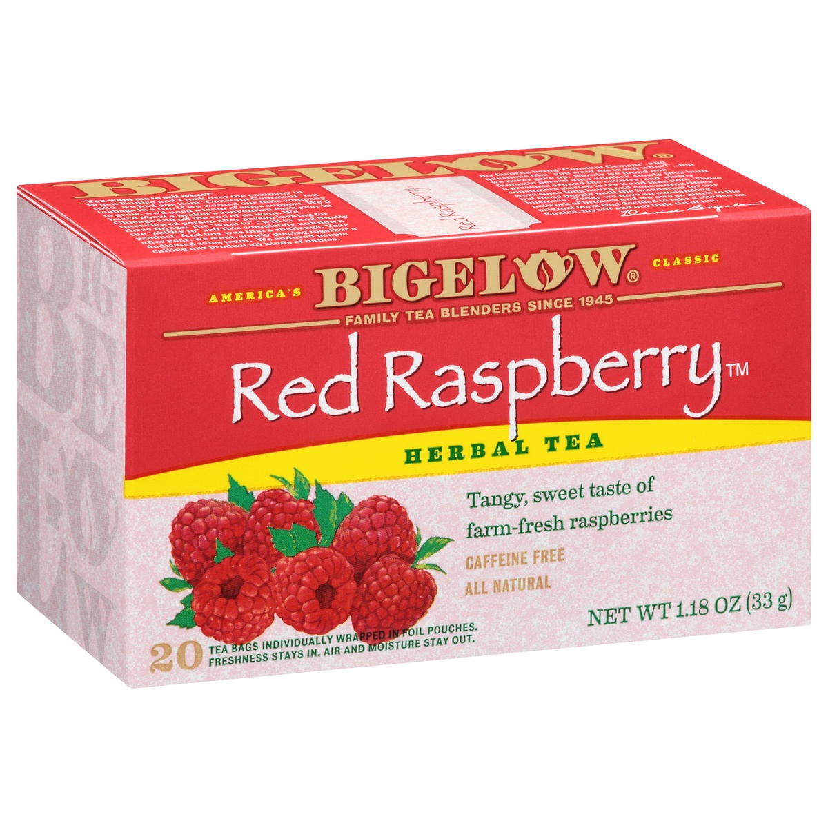 Bigelow Red Raspberry Herbal Tea 20 ct | Shipt