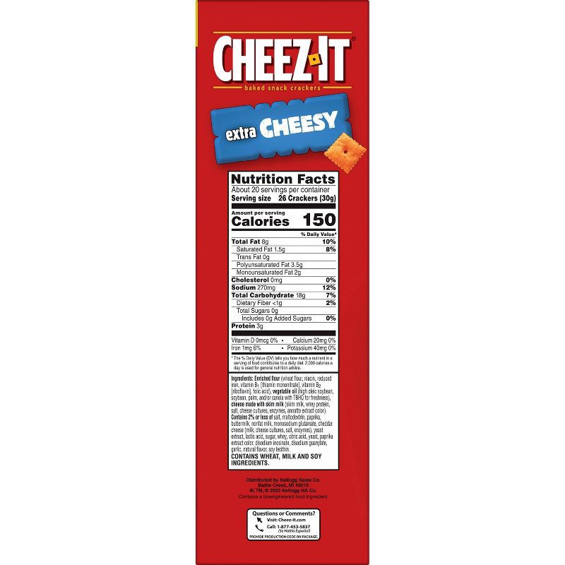 Cheez-It Extra Cheesy Baked Snack Crackers Family Size - 21oz 21 oz | Shipt
