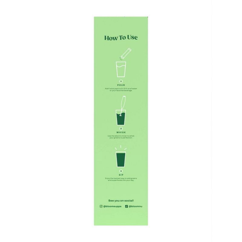 BLOOM NUTRITION Drink Mixer Bundle - 8 Stick Packs/1 Electric Mixer 1 ...