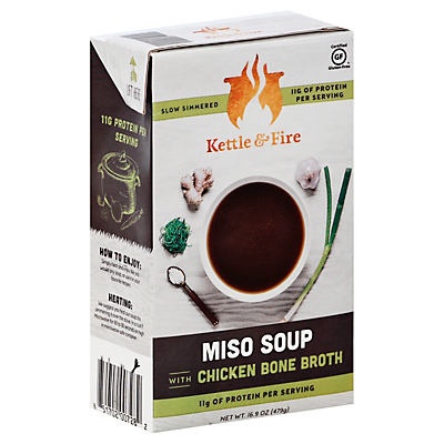 Kettle & Fire Miso Bone Broth Soup 16.9 oz | Shipt