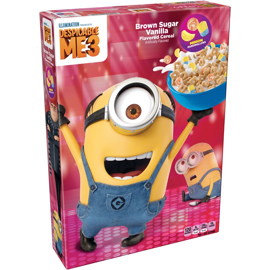 Despicable Me Brown Sugar Vanilla Cereal with Minion Marshmallows 8.8 ...