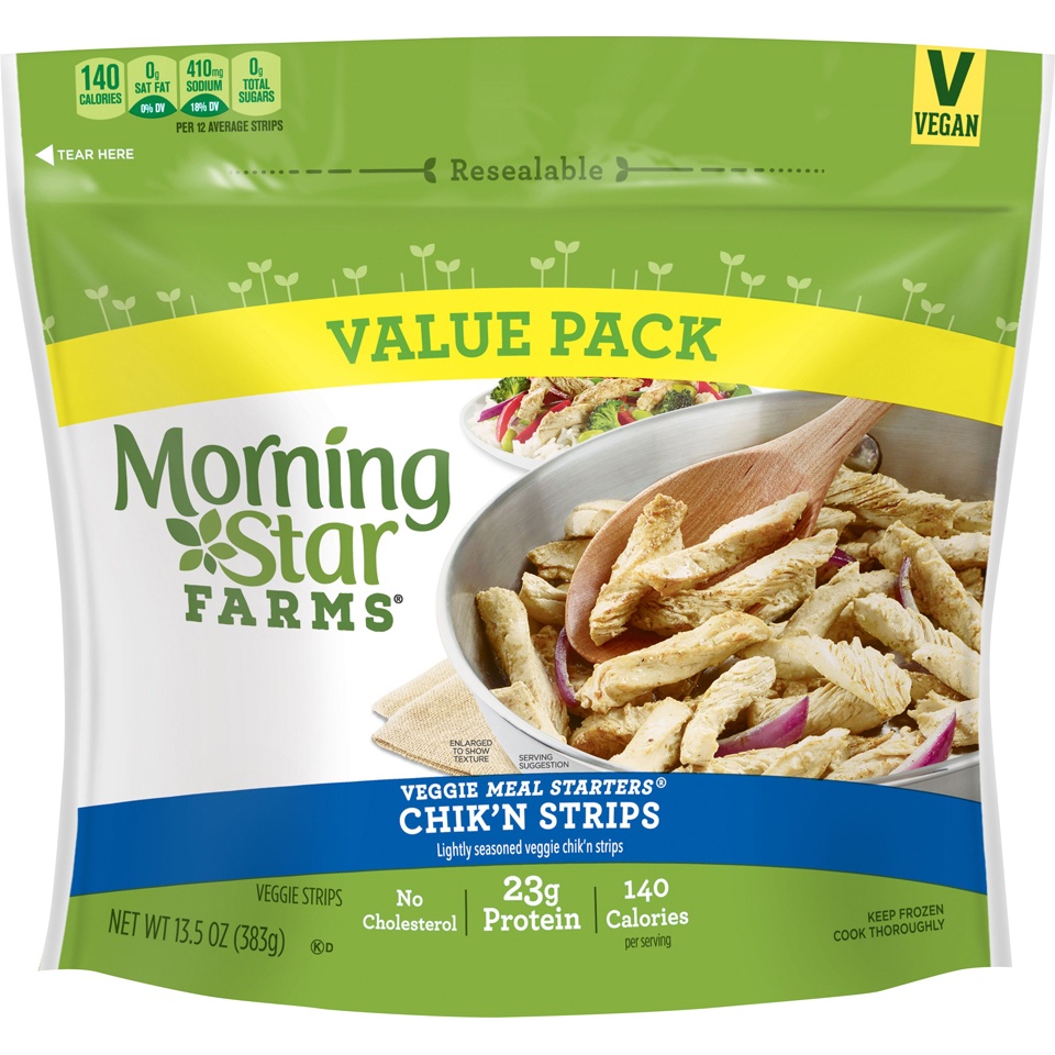MorningStar Farms Meal Starters Meatless Chicken Strips, Plant Based ...