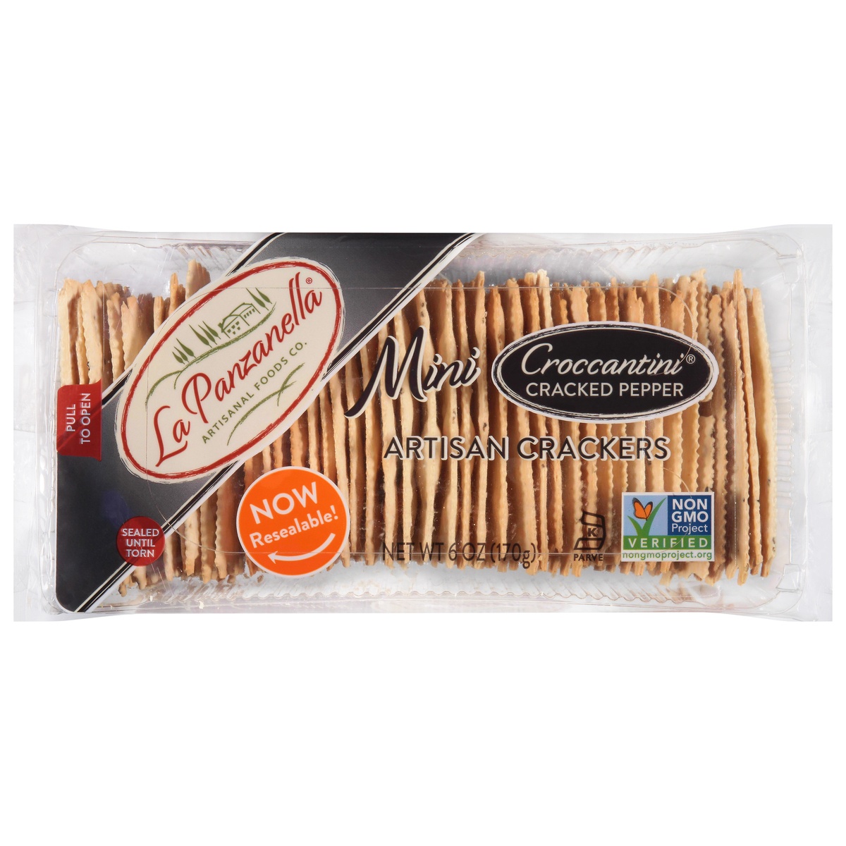 La Panzanella Mini Croccantini Cracked Pepper Artisan Crackers 6 oz | Shipt