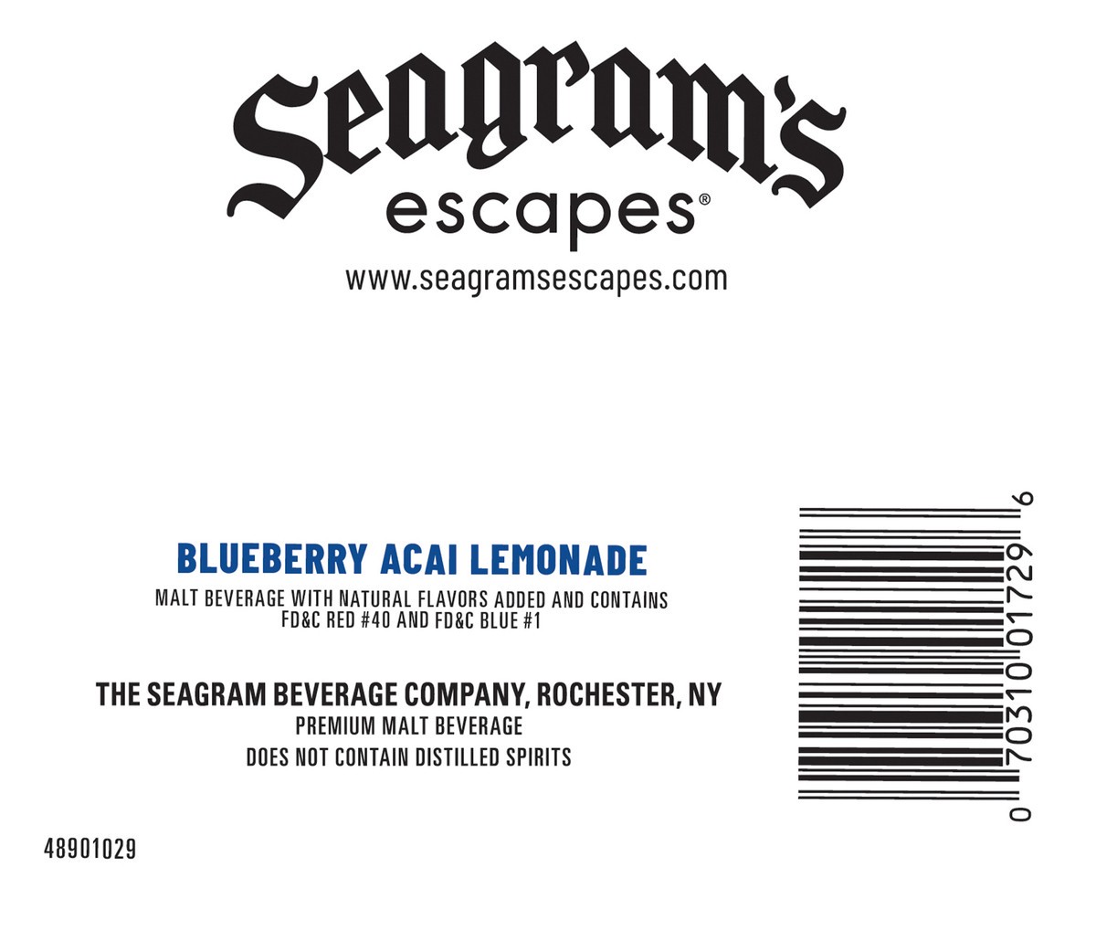 Seagram's Blueberry Acai Lemonade - 4pk/11.2oz 4 ct | Shipt