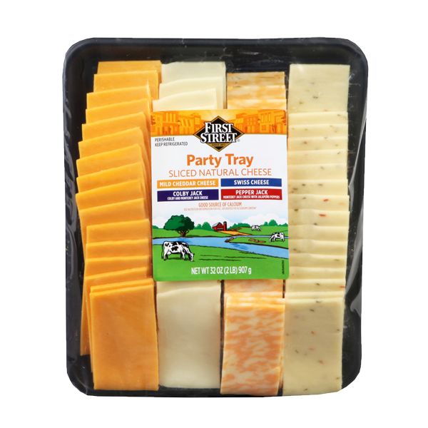 First Street Sliced Cheese Party Tray 2 lb | Shipt