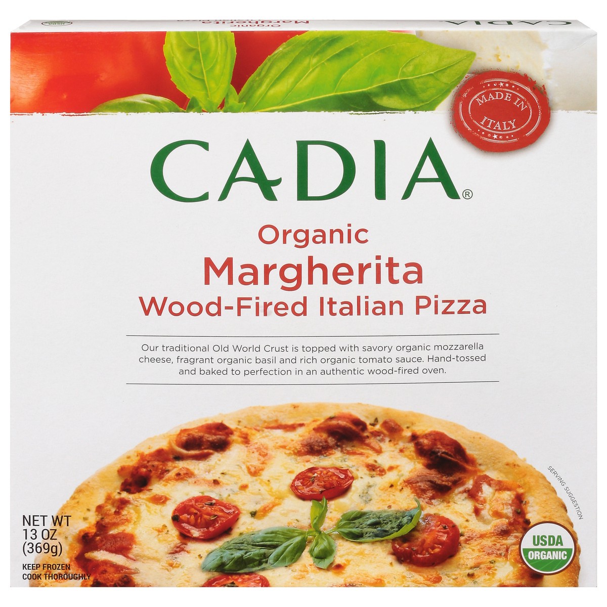 Cadia Wood-Fired Organic Margherita Italian Pizza 13 oz 13 oz | Shipt