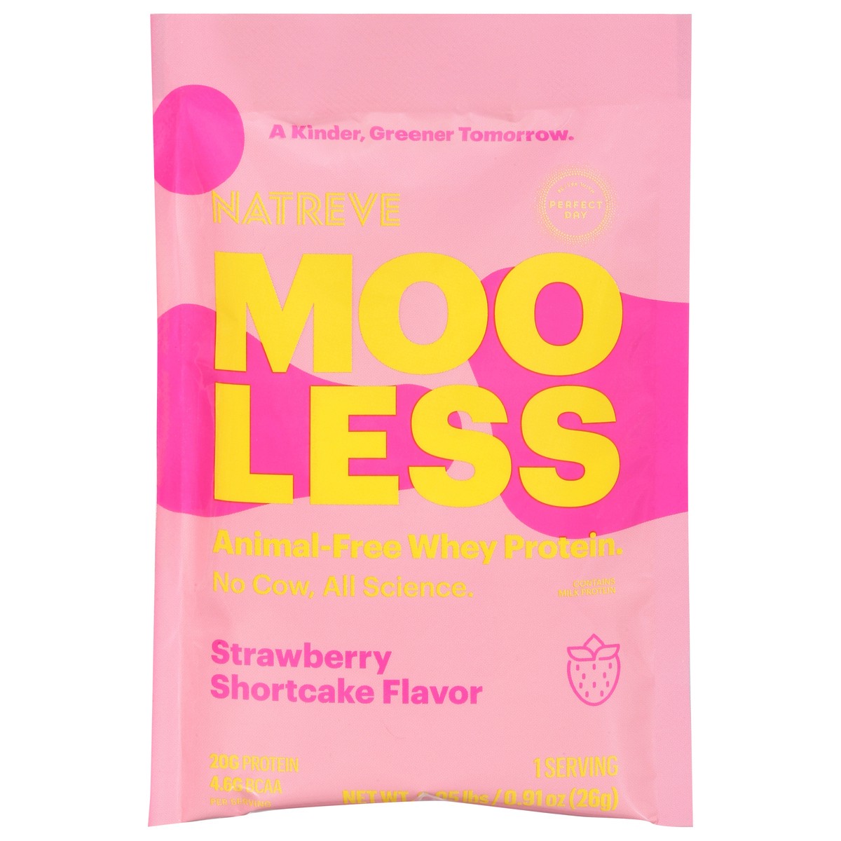 Natreve Moo Less Animal-Free Strawberry Shortcake Flavor Whey Protein 0 ...