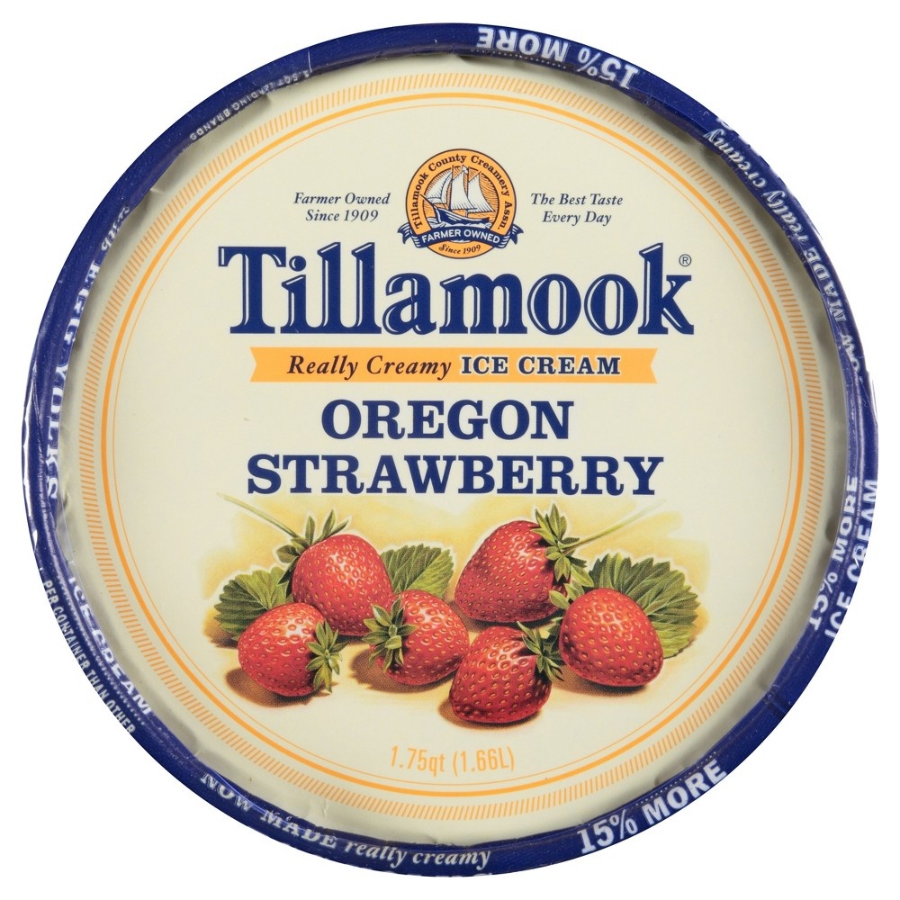 Tillamook Oregon Strawberry Ice Cream 1.75 qt | Shipt
