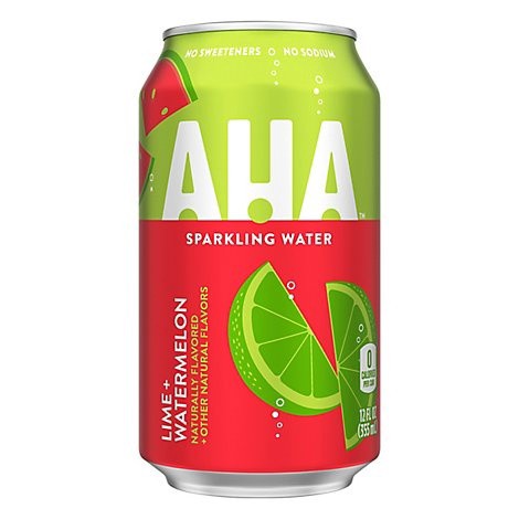 AHA Sparkling Water, Lime Watermelon Flavored Water, Zero Calories ...