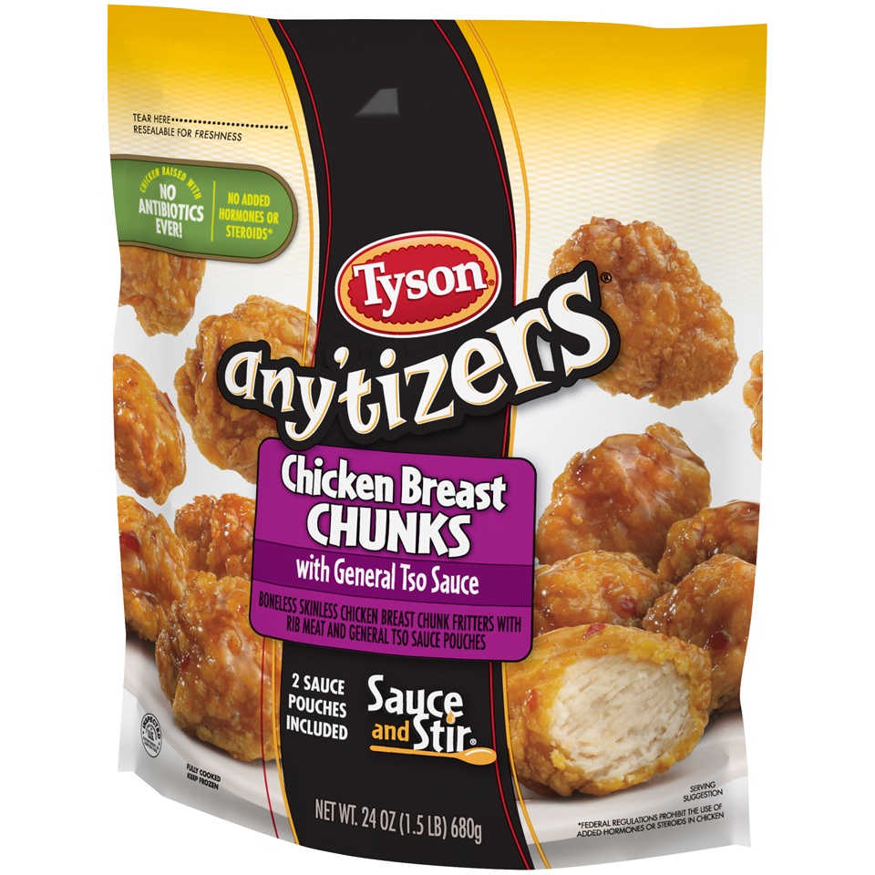 Tyson Any'Tizers Chicken Breast Chunks with General Tso Sauce 26 oz | Shipt