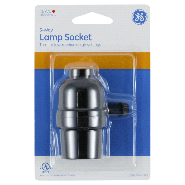 GE 3 Way Lamp Socket Adapter, Black 1 ct | Shipt