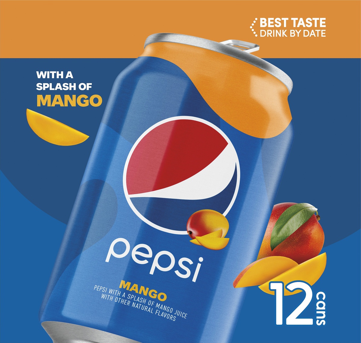Pepsi Mango Soda, Cola with Splash of Mango Juice 12 fl oz | Shipt