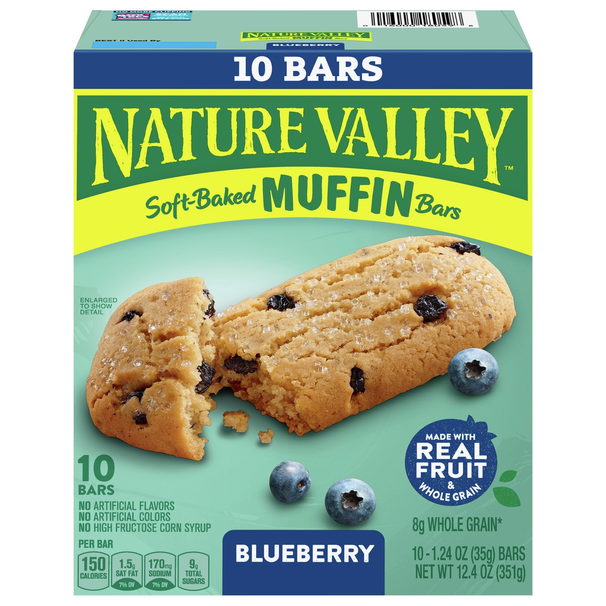 Nature Valley Soft-Baked Muffin Bars Blueberry, 12.4 oz, 10 ct 12.4 oz ...