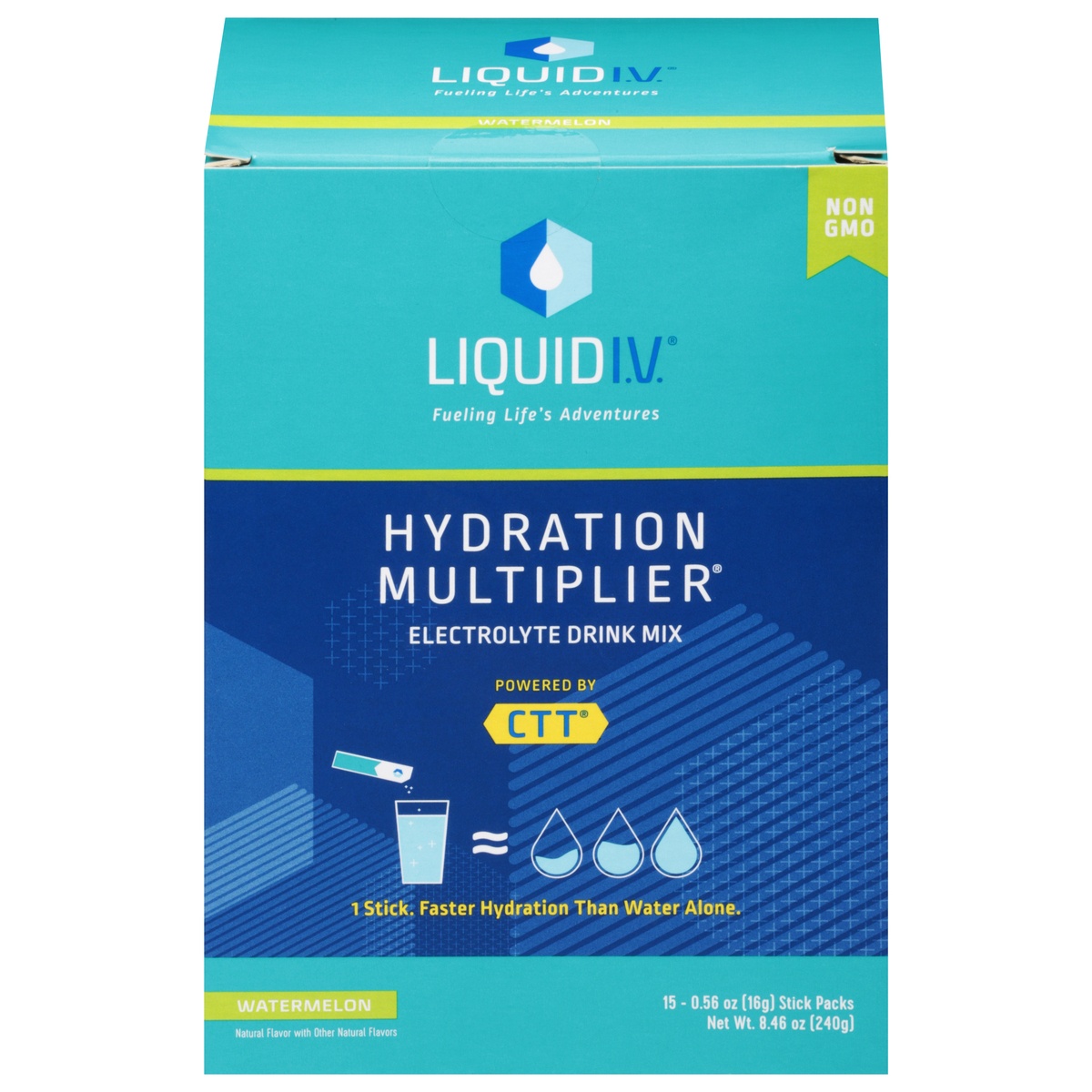 Liquid I.V. Hydration Multiplier Watermelon Electrolyte Drink Mix Pack ...