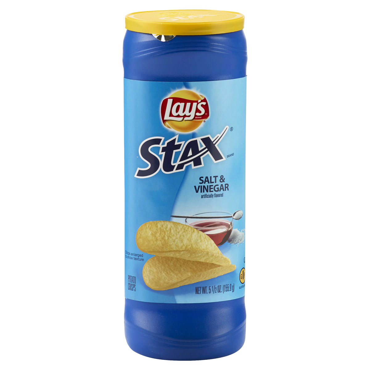 Lay's Stax Potato Crisps Salt & Vinegar Naturally & Artificially ...