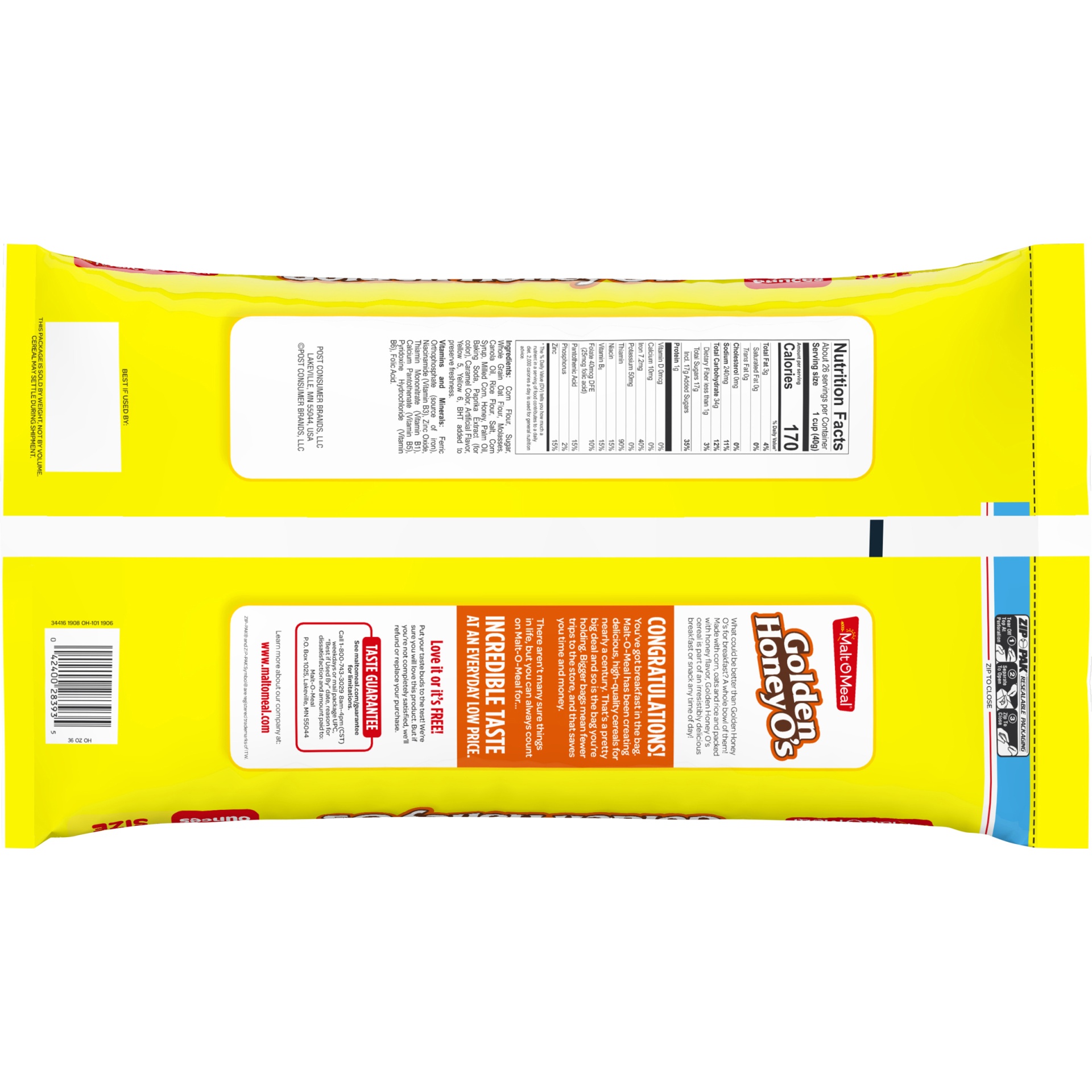 Malt-O-Meal Malt O Meal Golden Honey O's Cereal 36 oz | Shipt