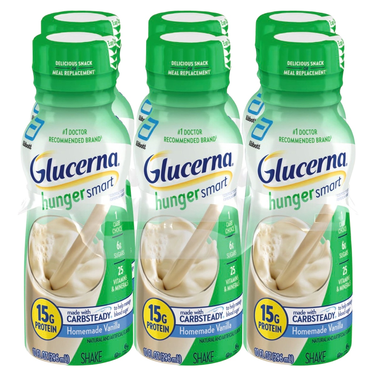 Glucerna Hunger Smart Rich Homemade Vanilla Nutrition Shake 6 ct | Shipt