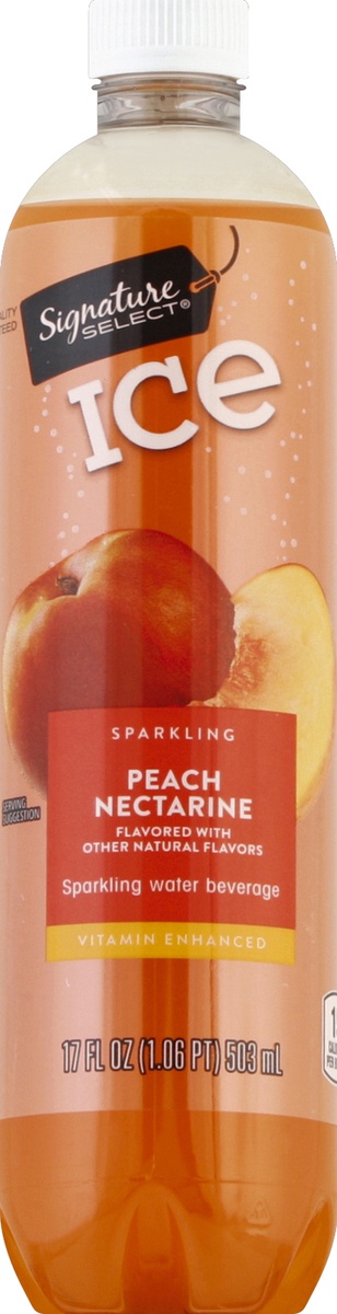 Signature Select Water Sparkling Ice Peach Nectarine 17 fl oz | Shipt