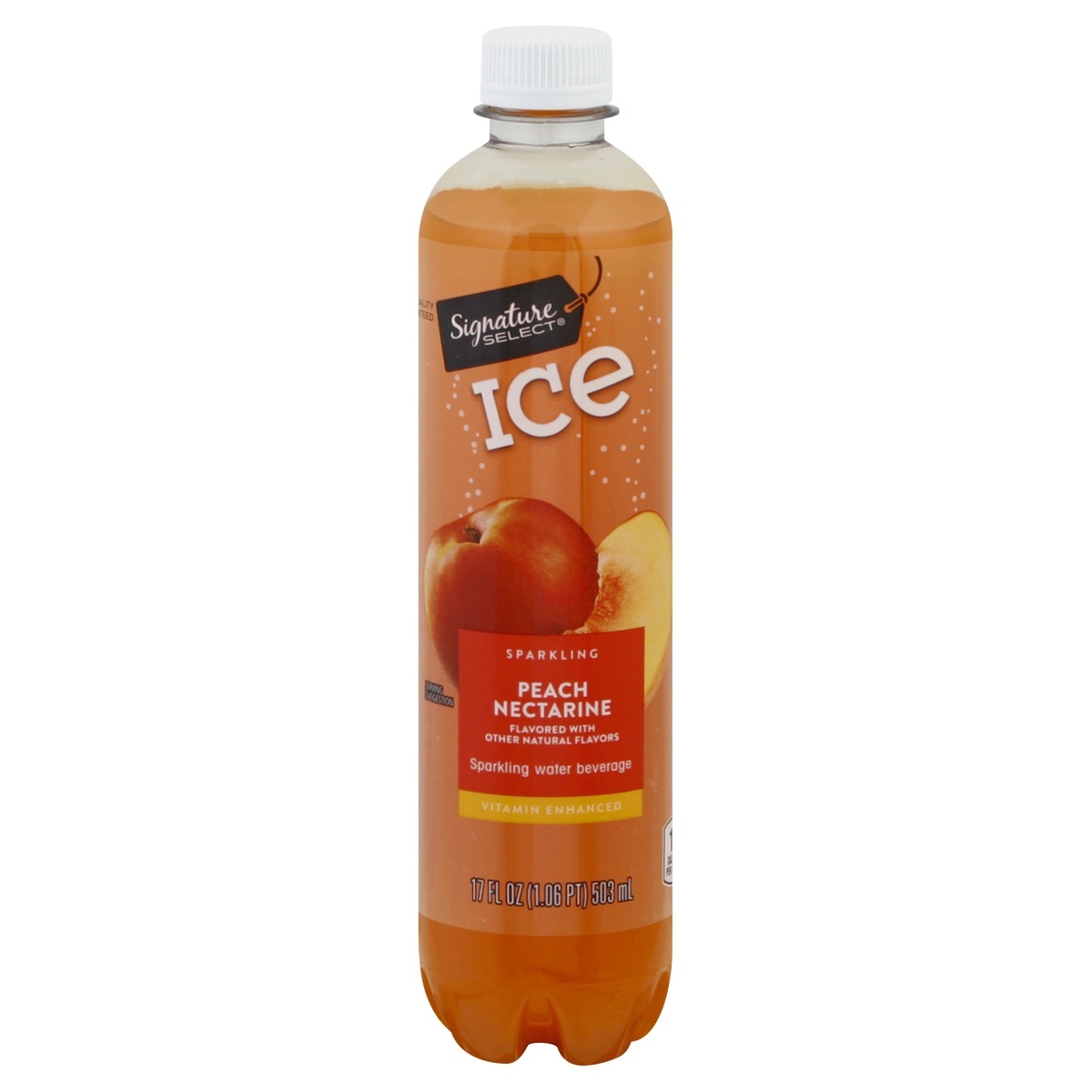 Signature Select Water Sparkling Ice Peach Nectarine 17 fl oz | Shipt