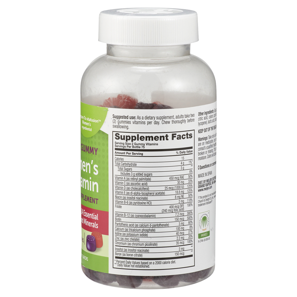 Meijer Gummy Women's Multivitamin 150 ct | Shipt