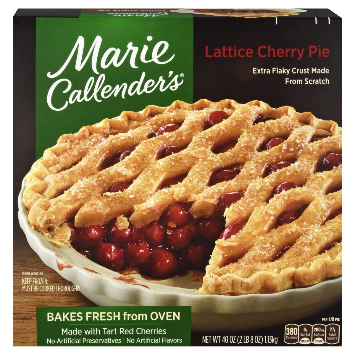 Marie Callender's Frozen Pie Dessert, Lattice Cherry, 40 Ounce 40 oz | Shipt