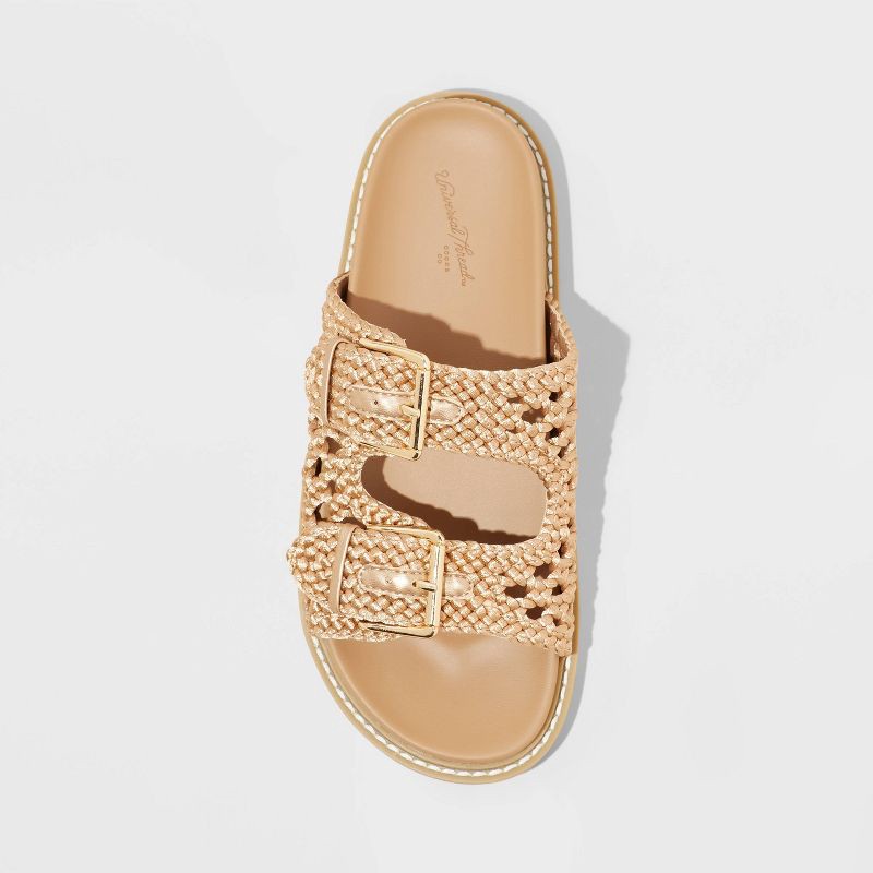 Women's Kylie Crochet Footbed Sandals - Universal Thread™ Tan 9 1 ct ...