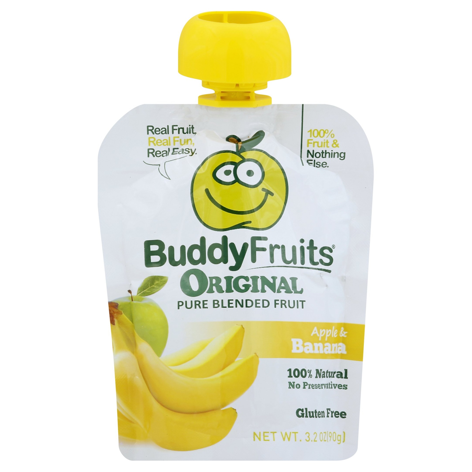 Buddy Fruits Original Pure Blended Fruit Apple & Banana 3.2 oz | Shipt