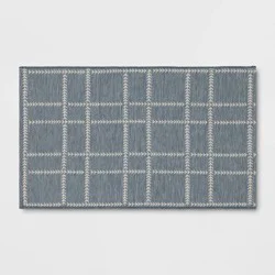 Threshold designed w/Studio McGee 30"x50" Stitched Grid Woven Outdoor ...