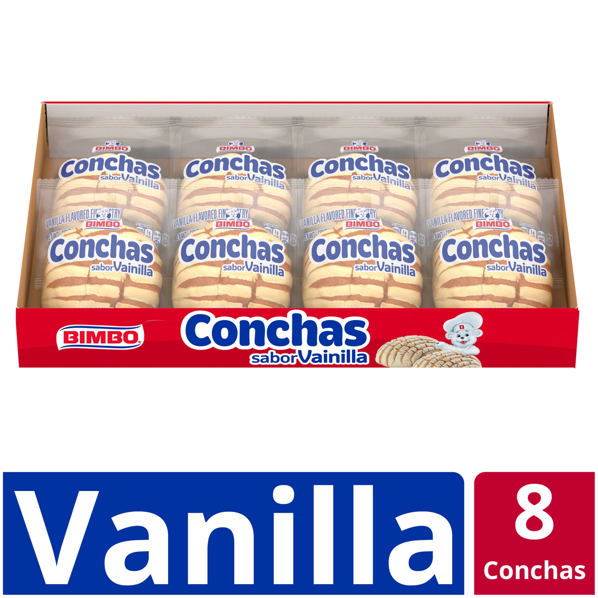 Bimbo Conchas Vanilla Flavored Fine Pastry 8 ct; 2.12 oz | Shipt