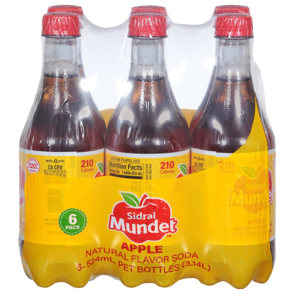 Sidral Mundet Apple Soda 6 Pack 6 - 524 ml Bottles 6 ct | Shipt