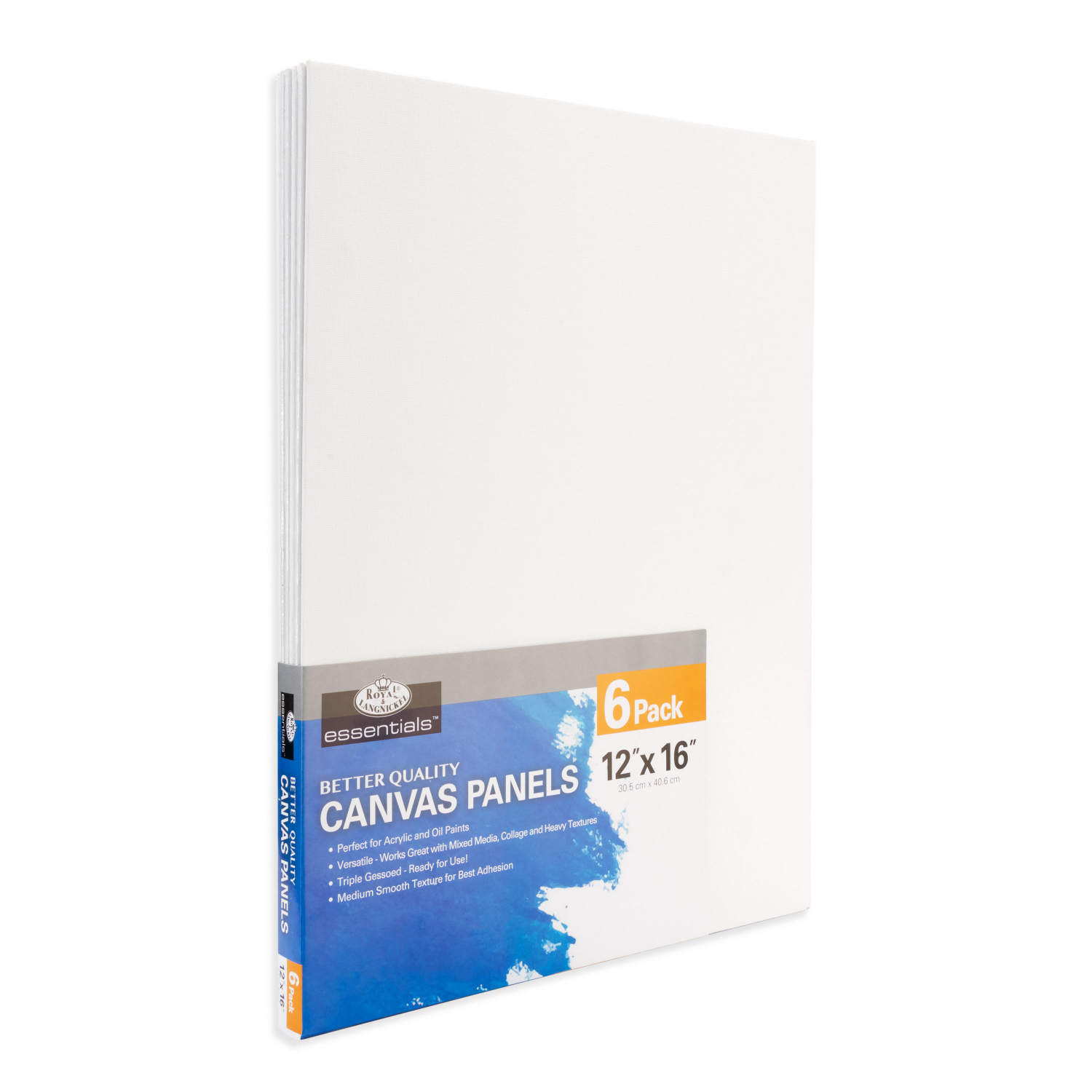 Royal & Langnickel Essentials 12" x 16" Canvas Panel 6 ct | shipt
