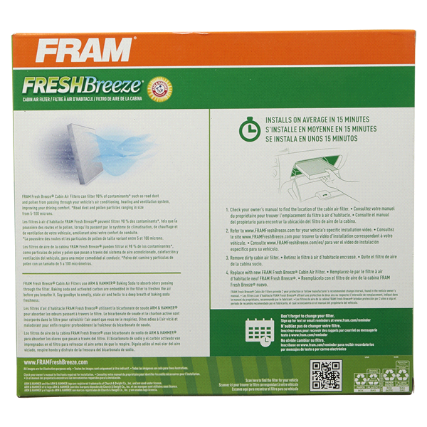 Fram Fresh Breeze Cabin Air Filter CF11671 1 ct | Shipt