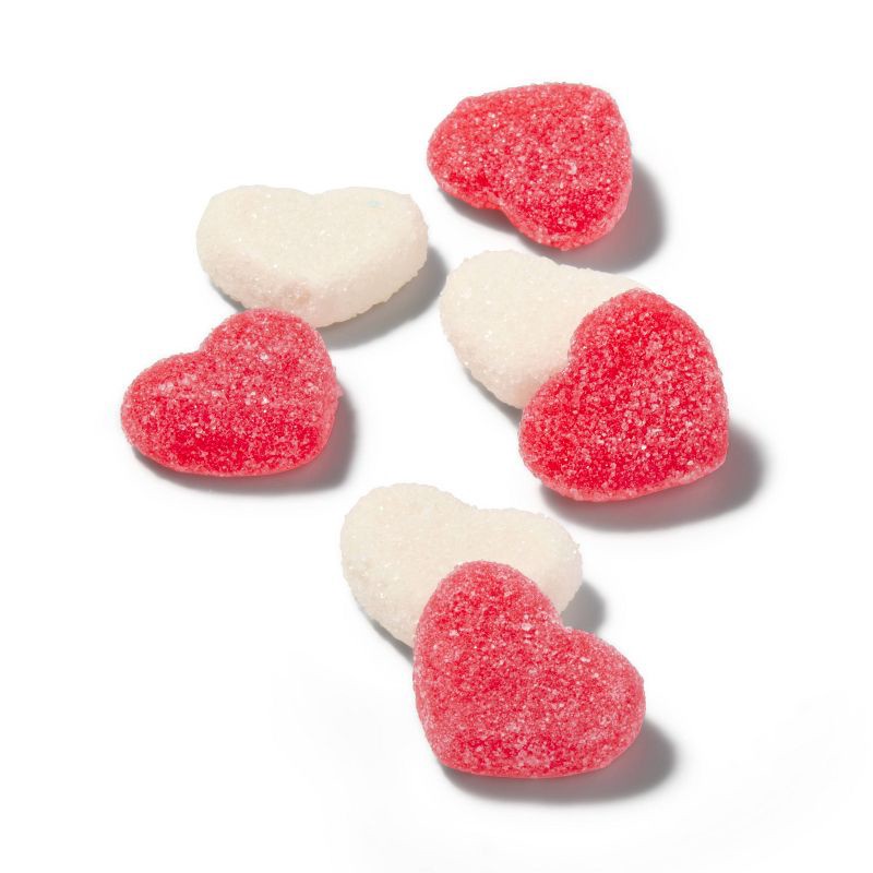 Valentine's Red and White Sour Sanded Hearts Candy - 6oz - Favorite Day ...