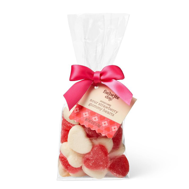 Valentine's Red and White Sour Sanded Hearts Candy - 6oz - Favorite Day ...