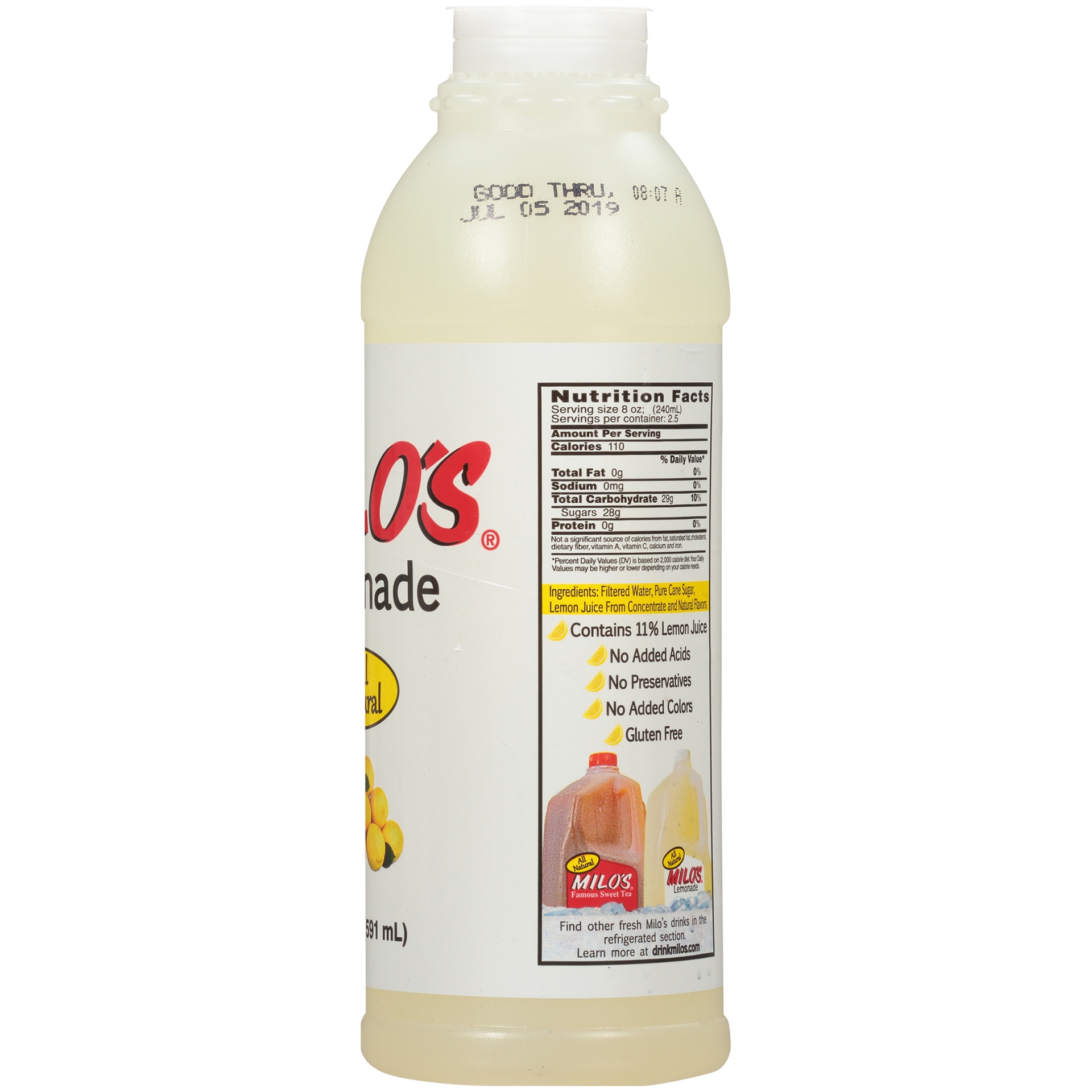 Milo's All Natural Lemonade 20 fl oz | Shipt