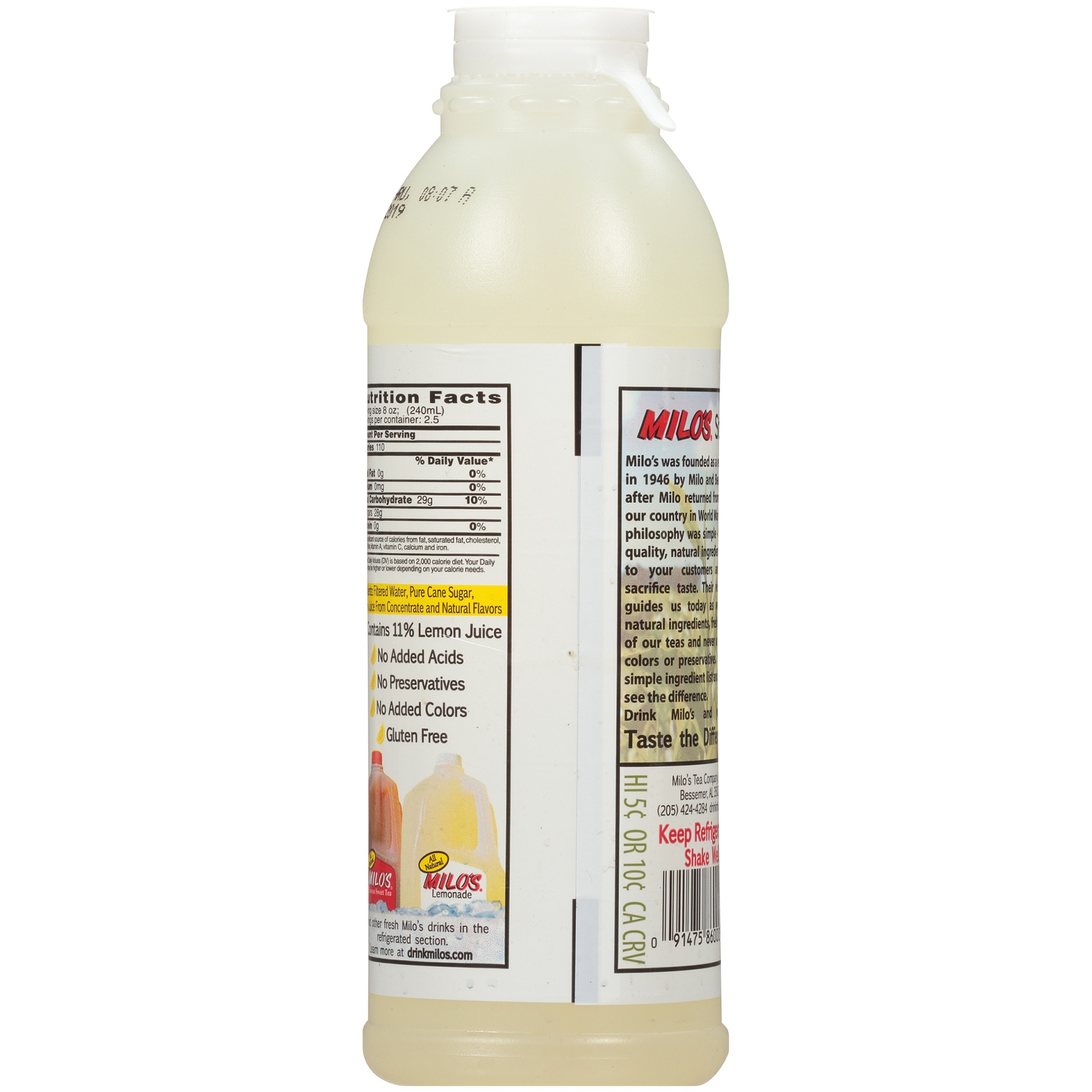 Milo's All Natural Lemonade 20 fl oz | Shipt