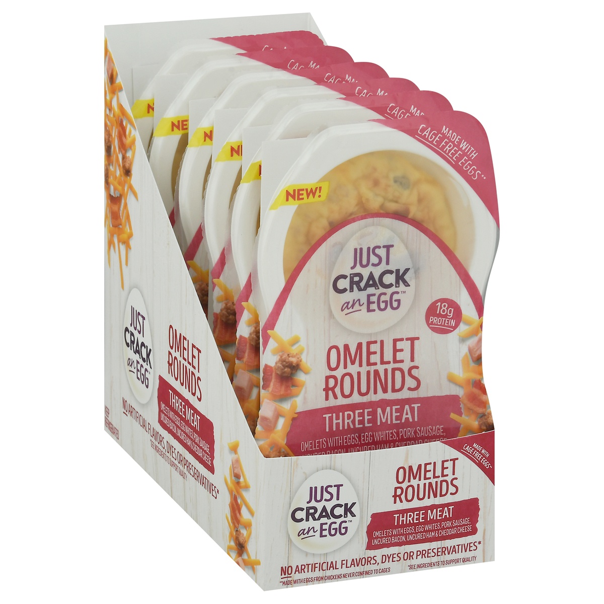 Just Crack an Egg Omelet Rounds Three Meat Egg Bites with Eggs, Pork ...