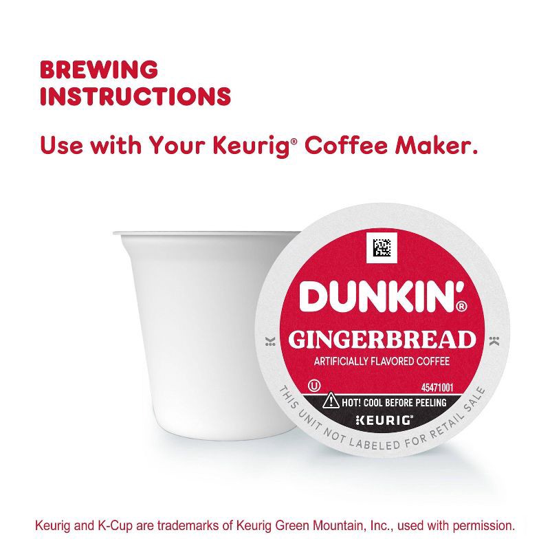 Dunkin' Donuts Dunkin' Gingerbread Artificially Flavored Medium Roast ...