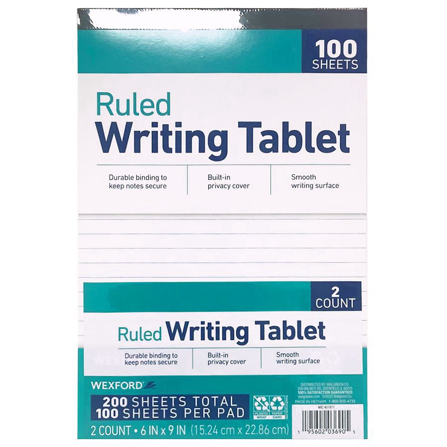 Wexford Ruled Writing Tablet 2 ct | shipt