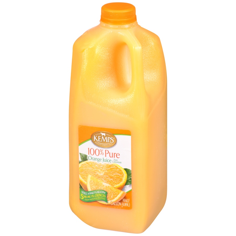 Kemps 100% Pure From Concentrate Orange Juice .5 Gal. Jug 1/2 gal | Shipt