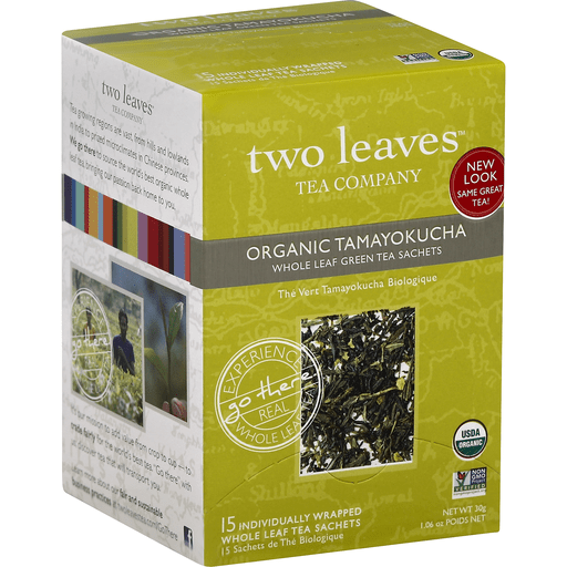 Two Leaves and a Bud Green Tea, Organic Tamayokucha, Whole Leaf Sachets ...