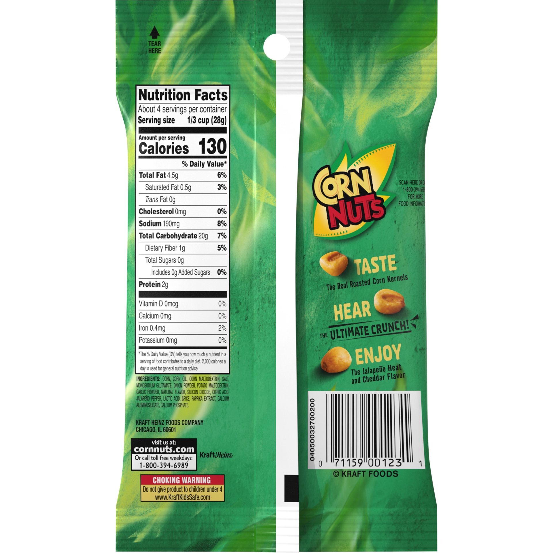 Corn Nuts Jalapeno Cheddar Crunchy Corn Kernels Pack 4 oz | Shipt