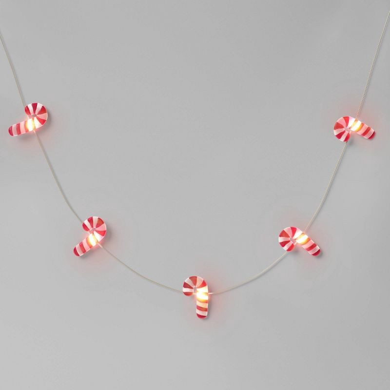 20ct LED Battery Operated Christmas Candy Cane Dew Drop Lights Warm ...
