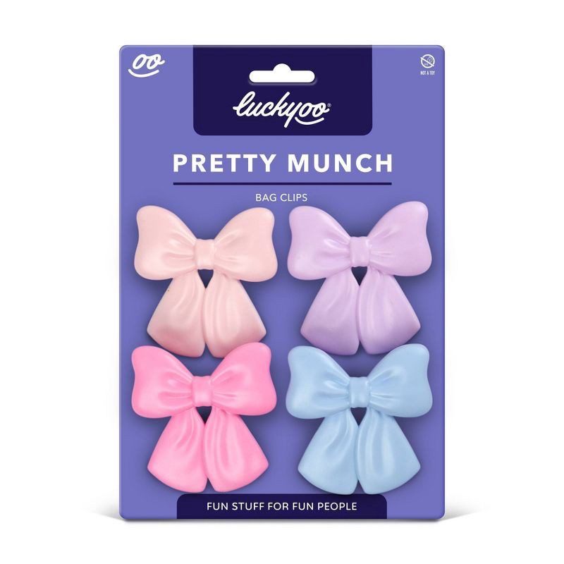 Fred & Friends 4pk Luckyoo Pretty Munch Bag Clips 4 ct | shipt