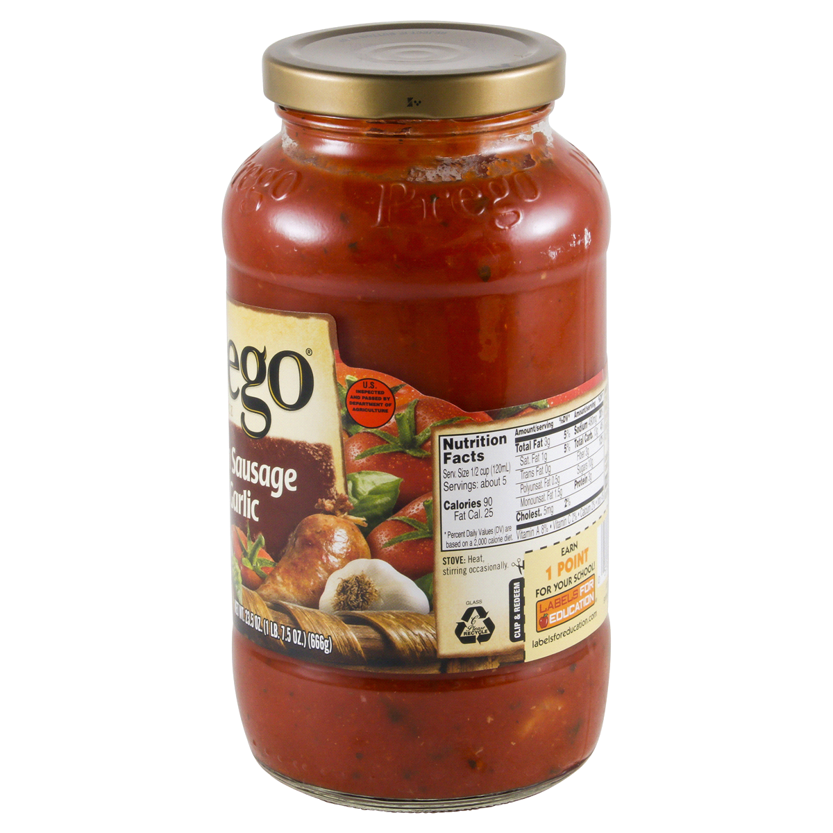 Prego Italian Sausage & Garlic Meat Italian Sauce 23.5 oz | Shipt