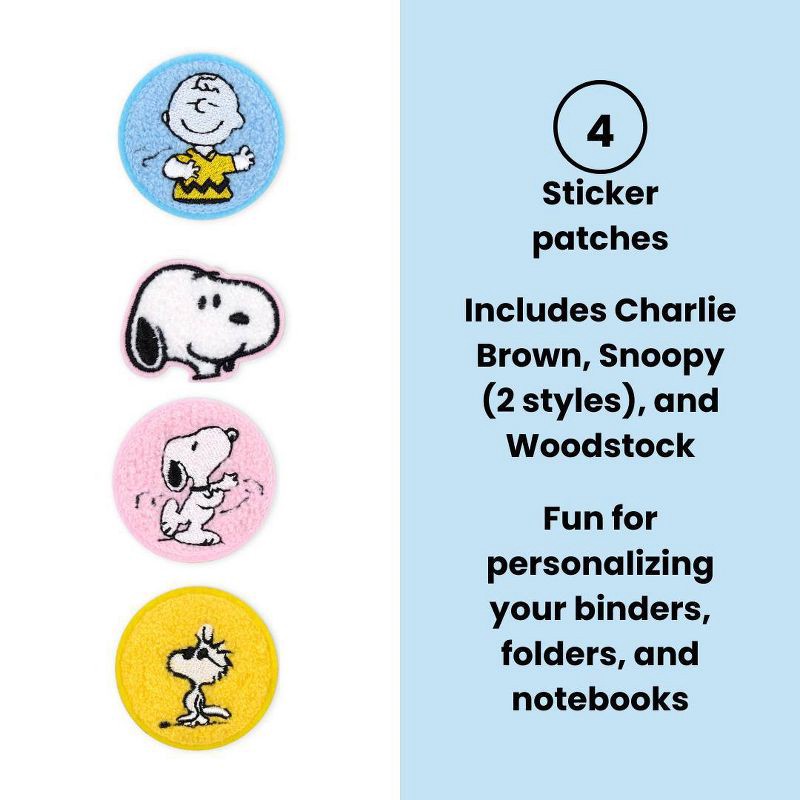 Yoobi 4pk Peanuts Sticker Patches Snoopy Dance, School Supplies 4 ct ...