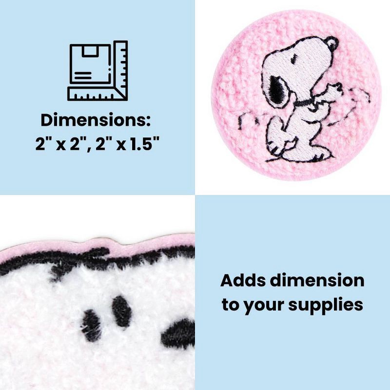 Yoobi 4pk Peanuts Sticker Patches Snoopy Dance, School Supplies 4 ct ...
