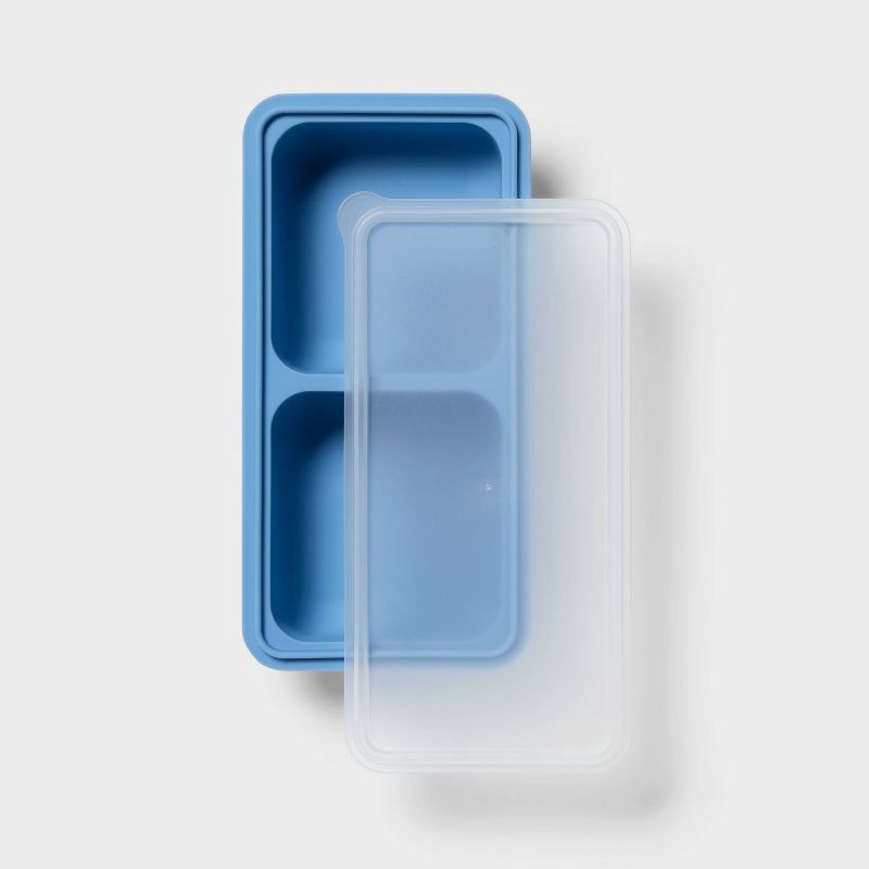 2c Silicone Freezer Mold with Lid Blue - Room Essentials™ 1 ct | shipt