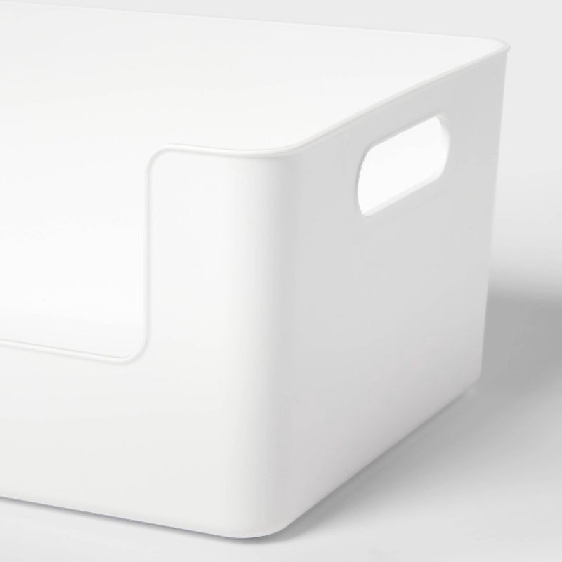 2pk Large Plastic Open Face Pantry Bin White - Brightroom™ 2 ct | shipt